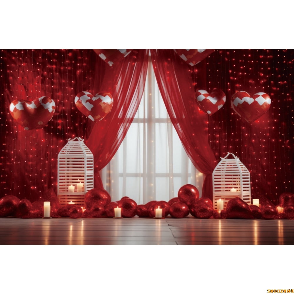 February 14th Valtine's Day Photography Backdrop Red Rose Flower Love ...