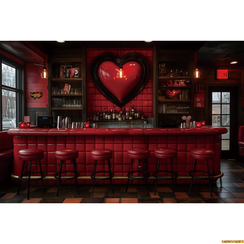 February 14th Valtine's Day Photography Backdrop Red Sweetheart Shop ...