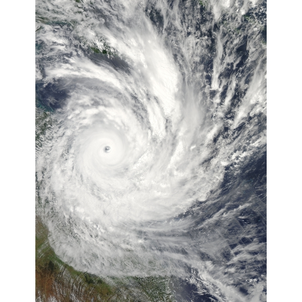 Tropical Cyclone Yasi over Australia Poster Print - Walmart.com