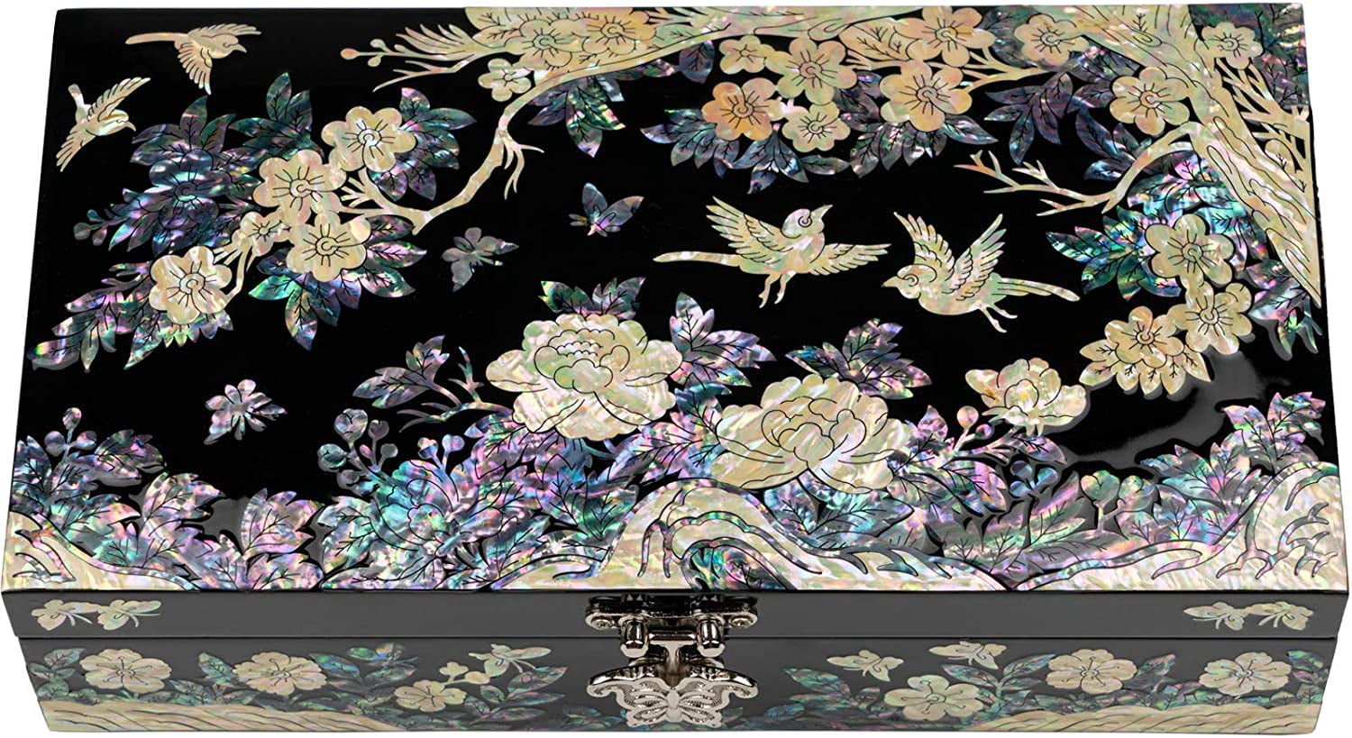 February Mountain Mother of Pearl Jewelry Box - Gifts for Mom Wife ...