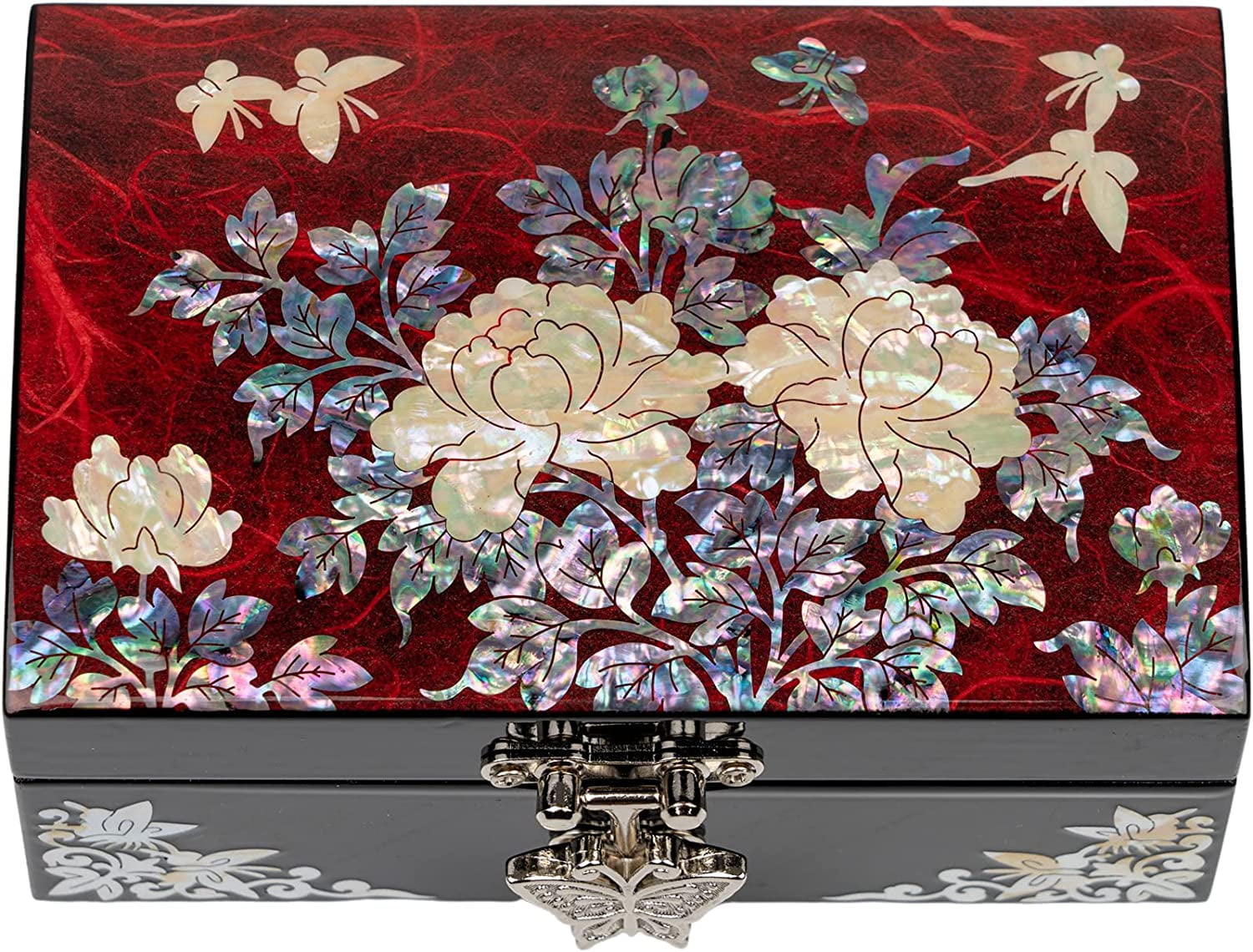 February Mountain Mother of Pearl Small Jewelry Box with mirror lid ...