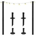 FEBTECH - String Light Pole Pack of 2 - 9.80' Bistro Light Pole ...