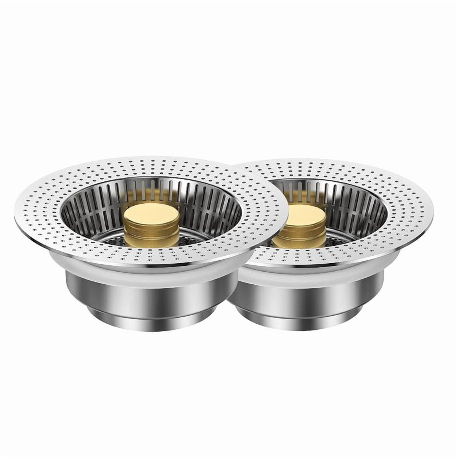 Fecoor Upgraded 3-in-1 Kitchen Sink Drain Strainer, Stainless Steel ...