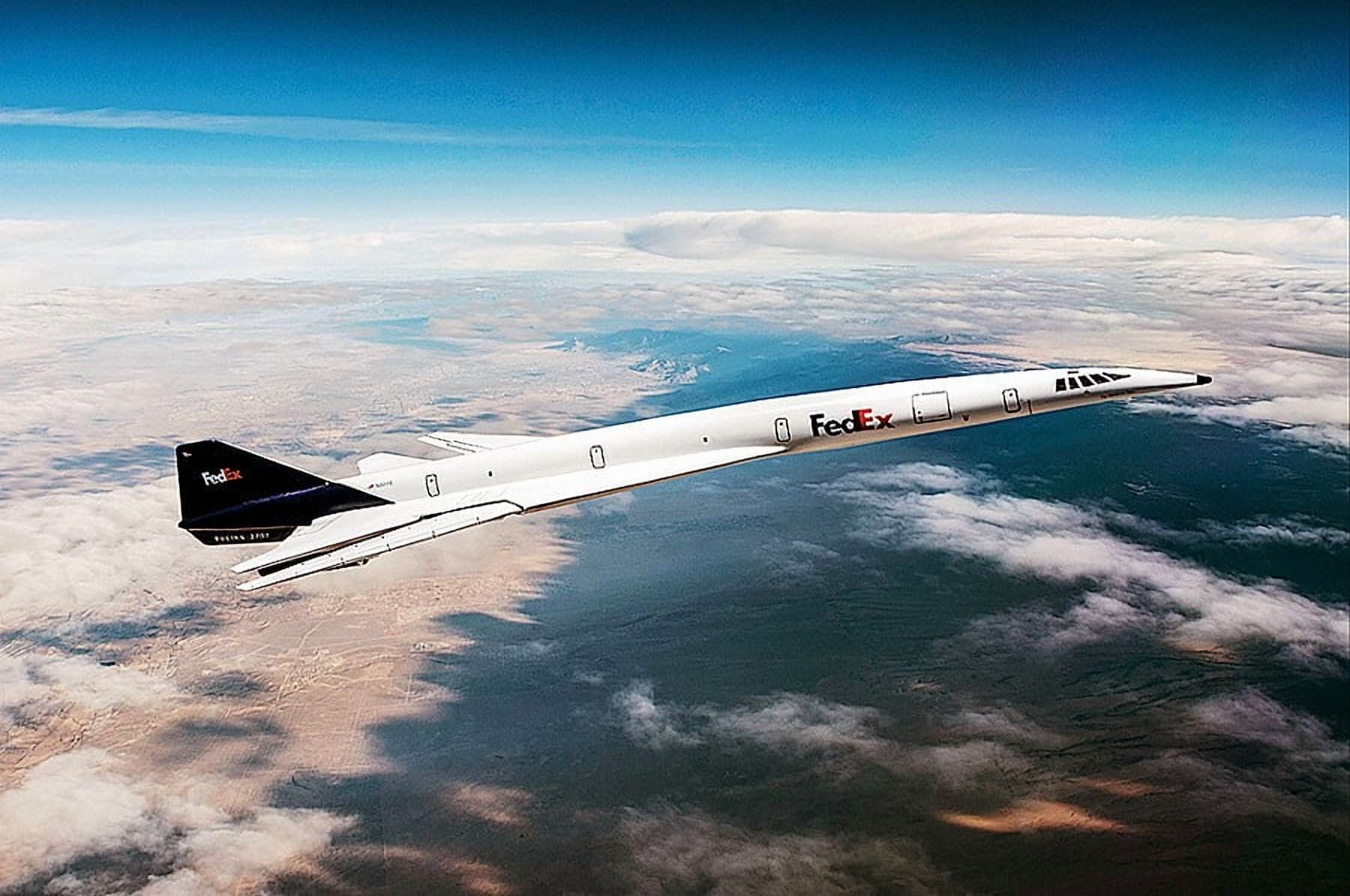 FedEx Boeing 2707-200 Supersonic Transport - 12x18 Inch Laminated ...