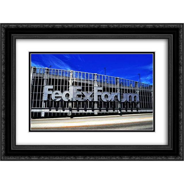 FedEx Forum 2x Matted 24x18 Black Ornate Framed Art Print from the ...