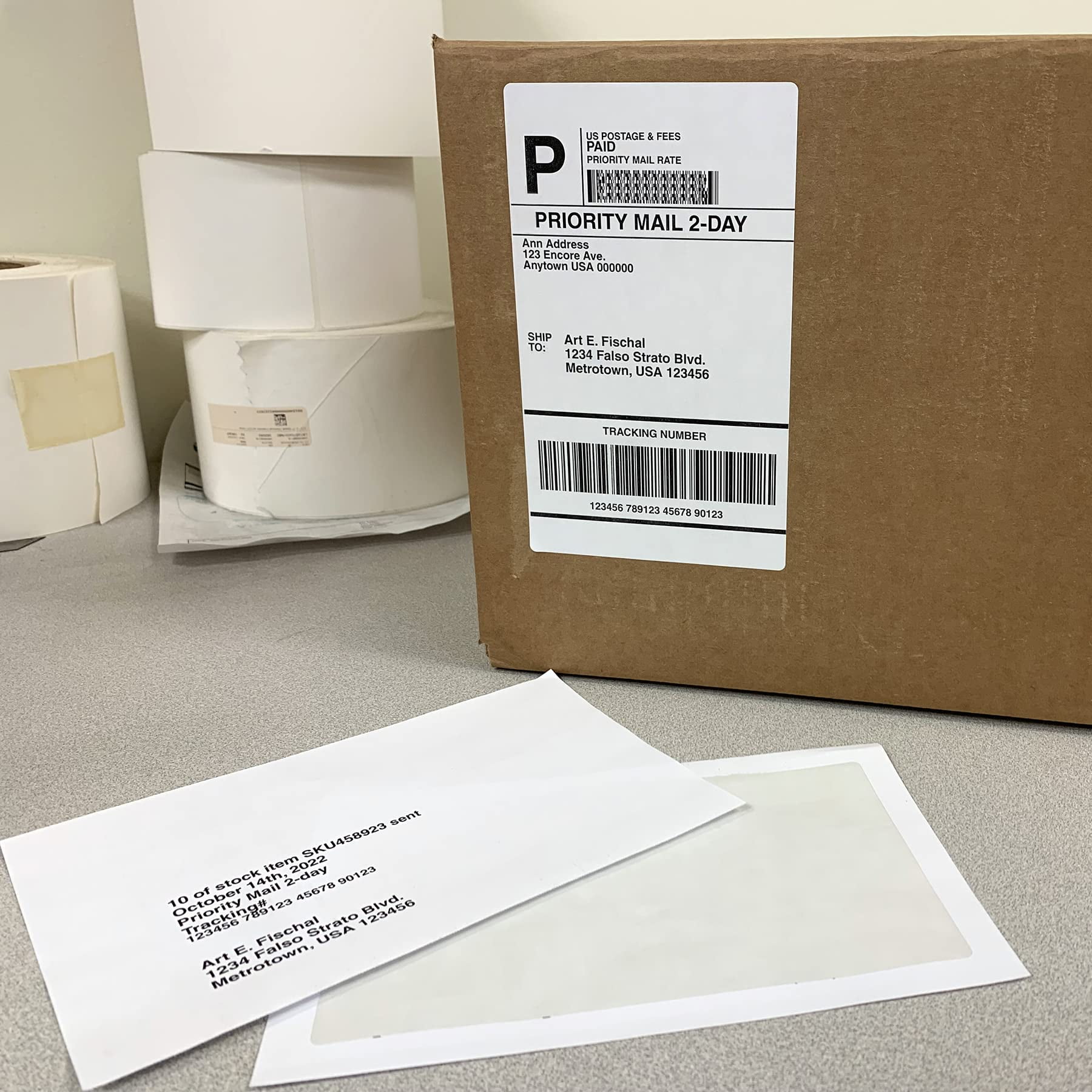 FedEx Shipping Labels 7.5x5.125 Inches with Detachable Receipt Word ...