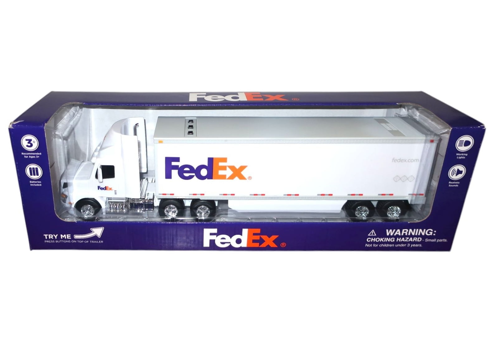 FedEx Tractor & Trailer with Three Action Features - Lights, Engine ...