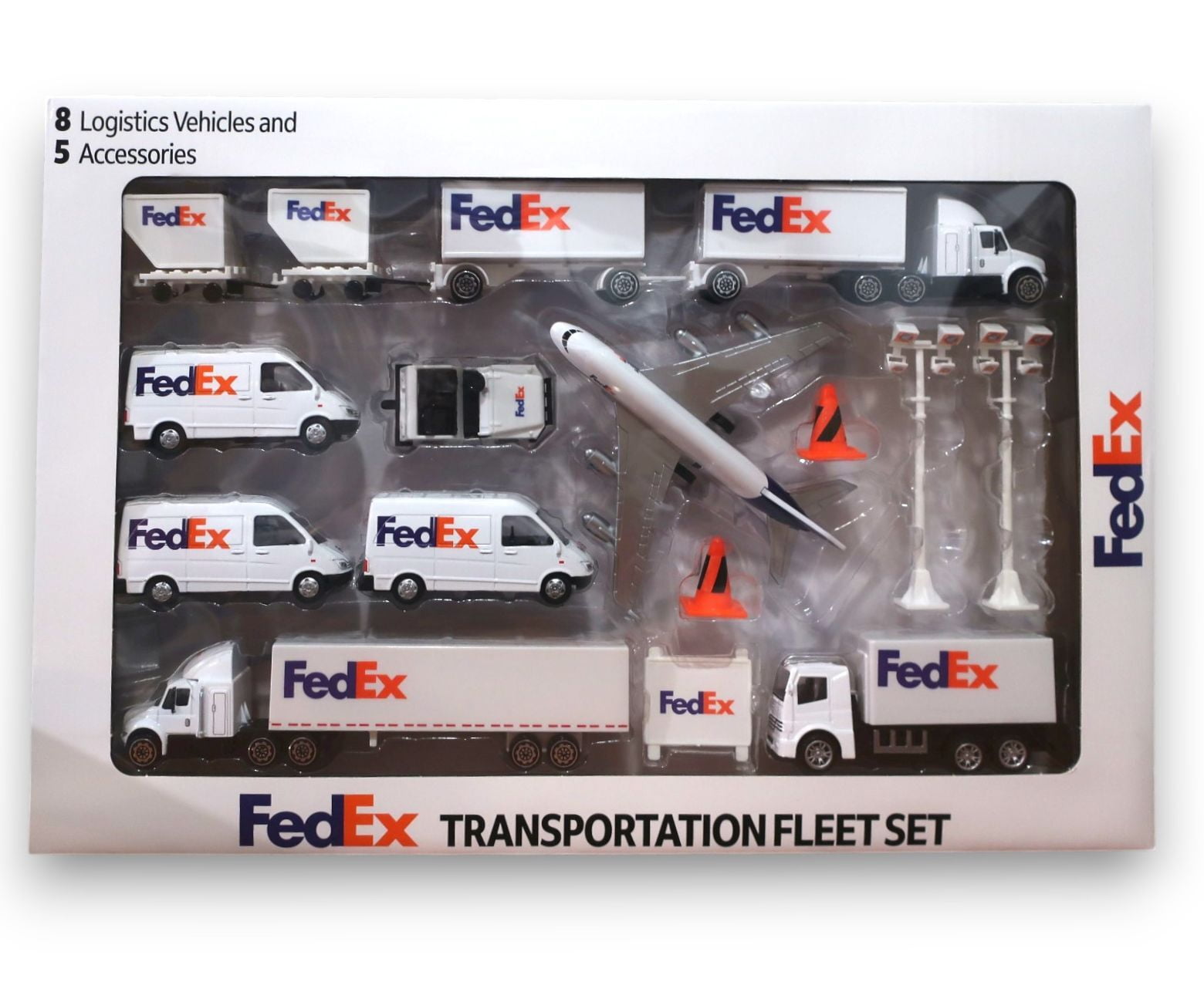 FedEx Transportation Fleet Set - Die-Cast Plastic & Metal - New FedEx ...