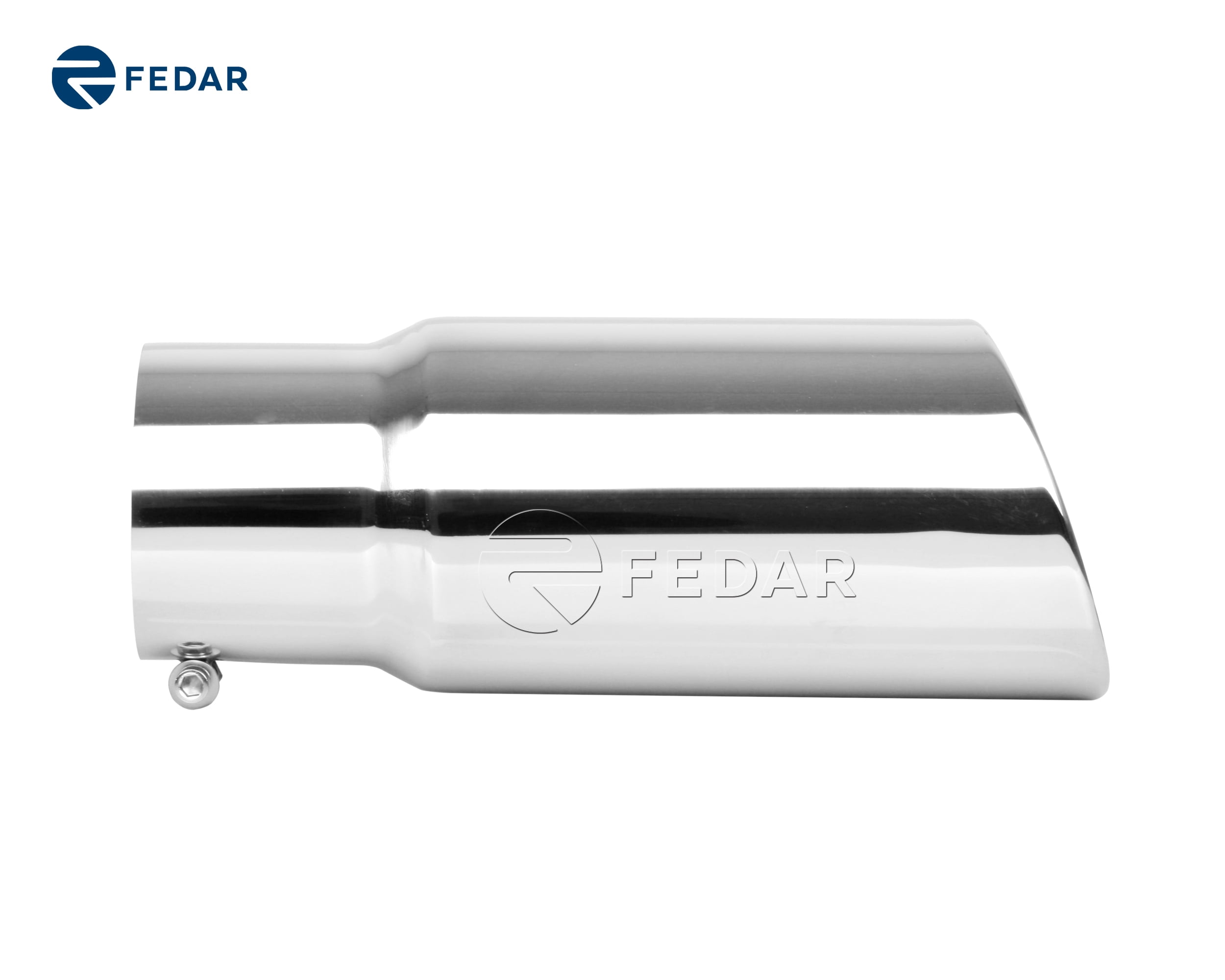 Fedar Inlet 5 Outlet 6 inch Rolled End Angle Cut Truck Exhaust Tip Tail ...