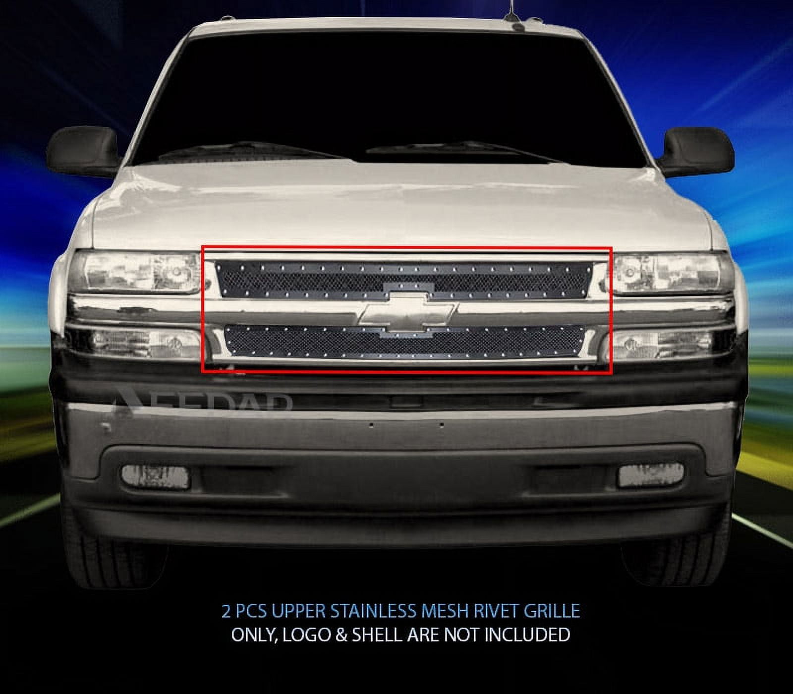 Fedar Rivet Mesh Grille Insert For 99-06 Chevy Silverado/Suburban/Tahoe ...