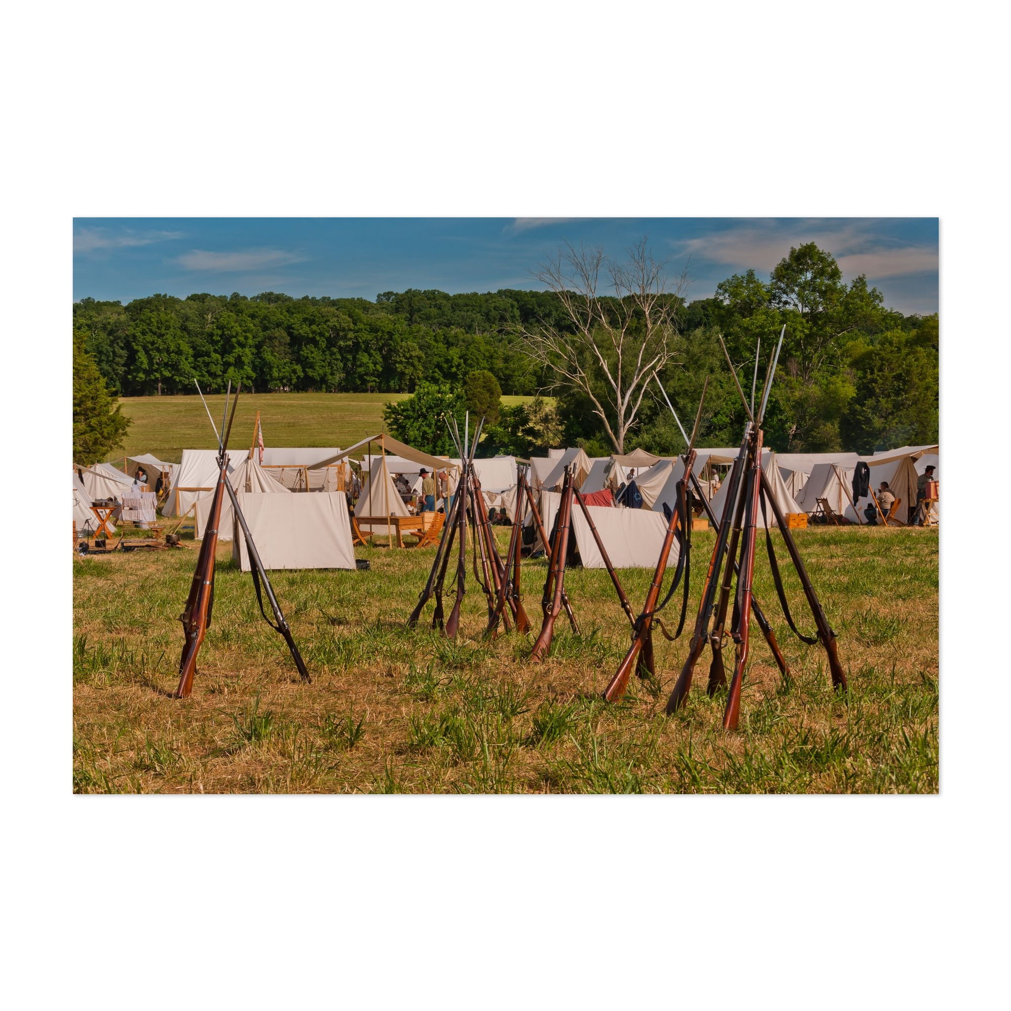 Federal Camp With Stacked Rifles - Gettysburg Pennsylvania Photography ...
