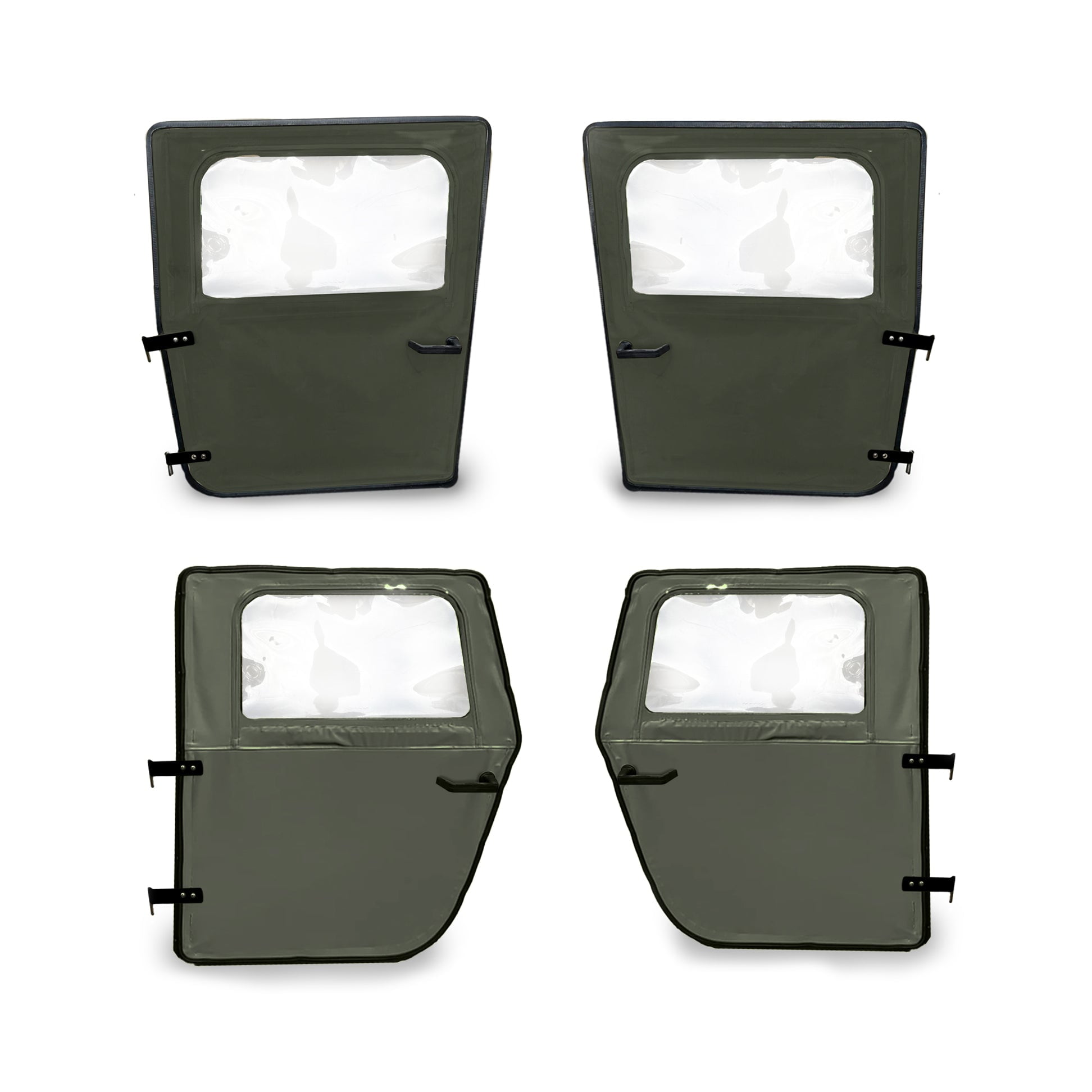 Federal Military Parts New Military Canvas Doors, Set of 4 (2 Front + 2 ...