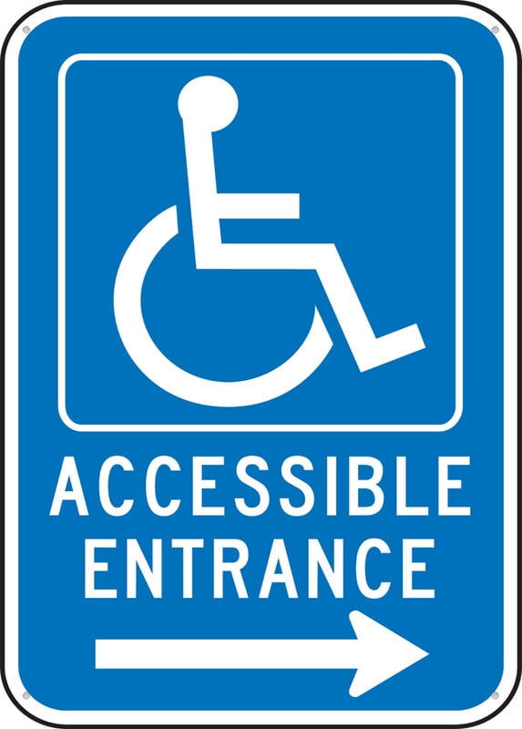 Federal Parking Sign Handicap Accessible Entrance Right Arrow For House ...