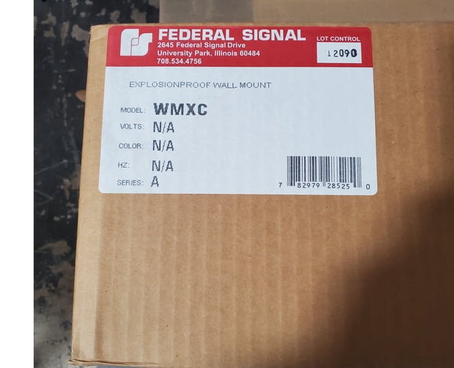 Federal Signal WMXC Signal Division Explosion-Proof Wall Mount ...