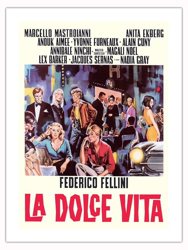 Federico Fellini’s La Dolce Vita - with Marcello Mastroianni Anita Ekberg - Vintage Italian Film ...