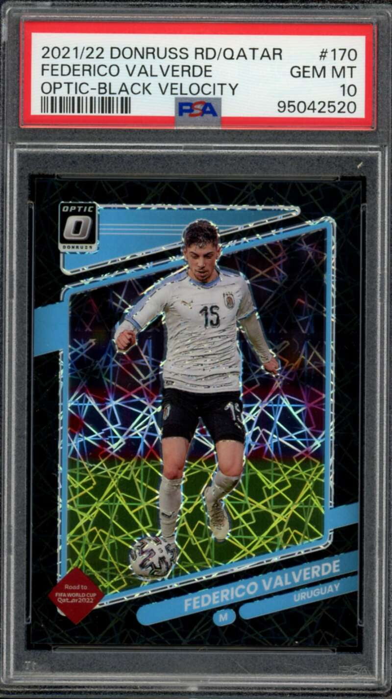 Federico Valverde Card 2021-22 Donruss Black Velocity #170 (9/25) (pop ...