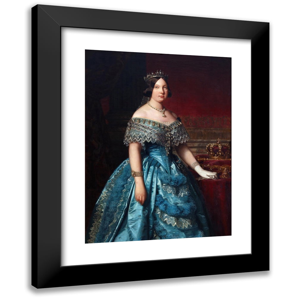 Federico de Madrazo y Kuntz 14x18 Black Modern Framed Museum Art Print Titled - Isabel II of ...