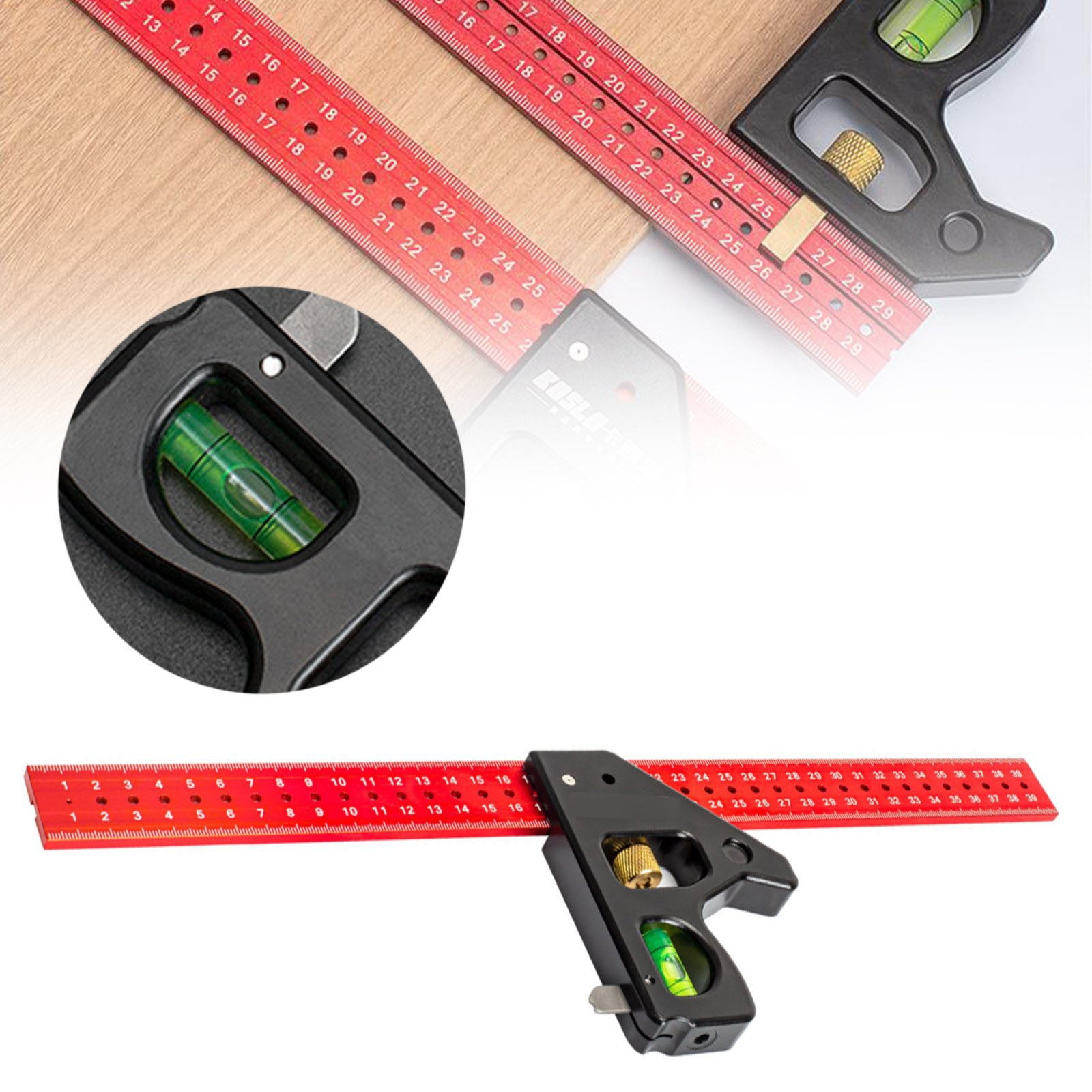 Federra 11.81 Inch & 15.74 Inch Heavy Duty Combination Square Aluminum ...