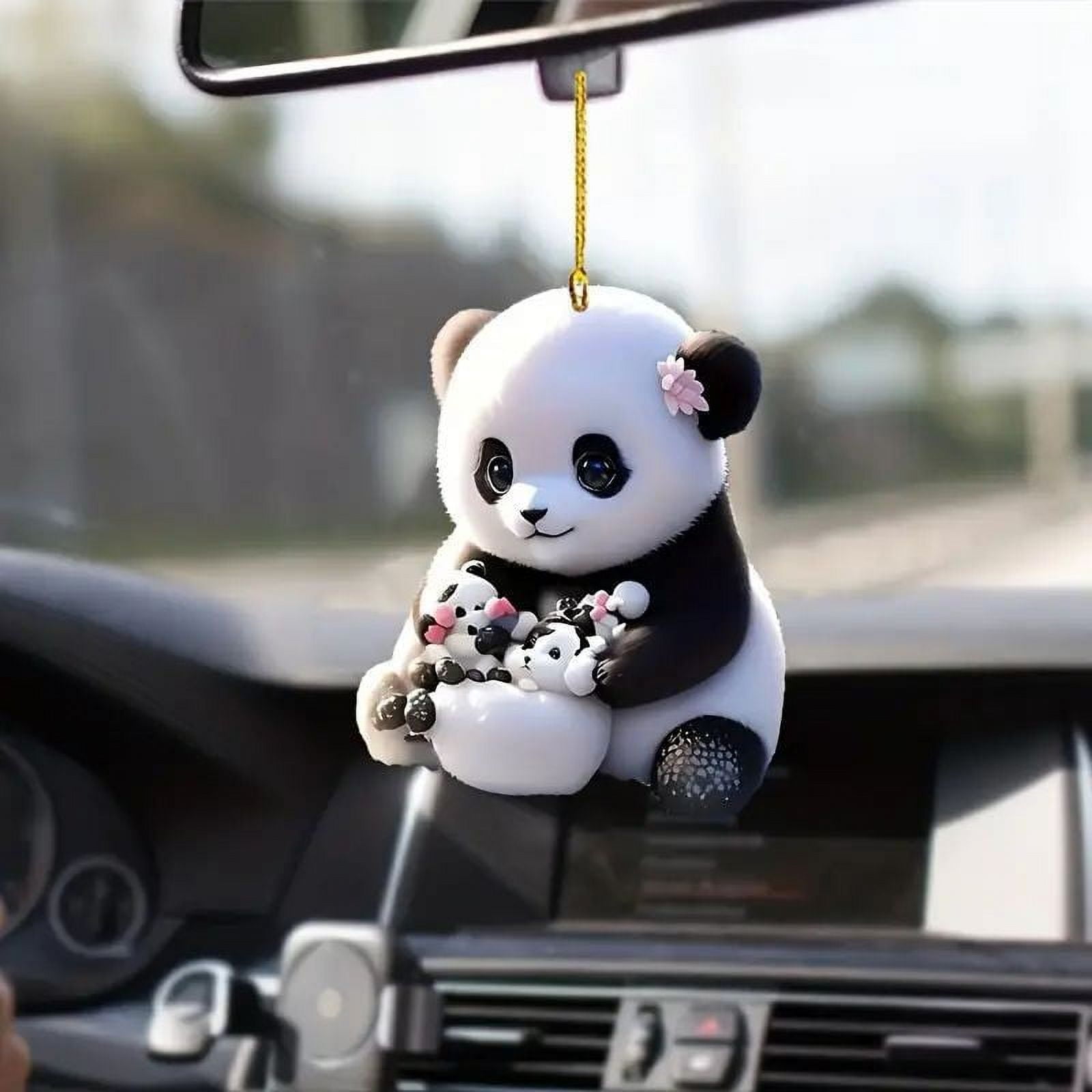 Federra Panda Acrylic Decorative Pendant Perfect For Car Accessories ...