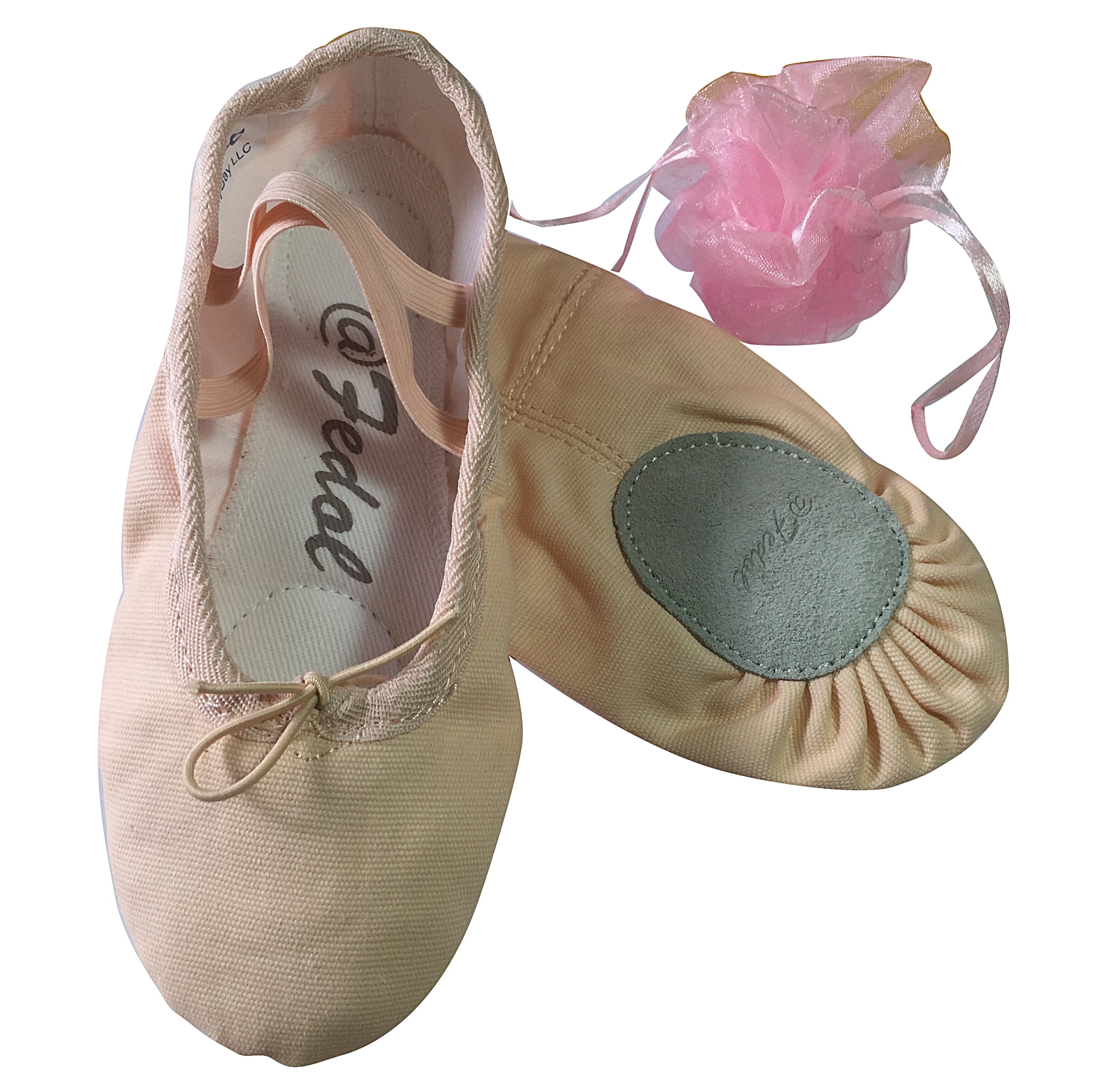 Fedol Girl's Canvas Split-sole Ballet Slippers, Ballet Shoes. Free Gift ...