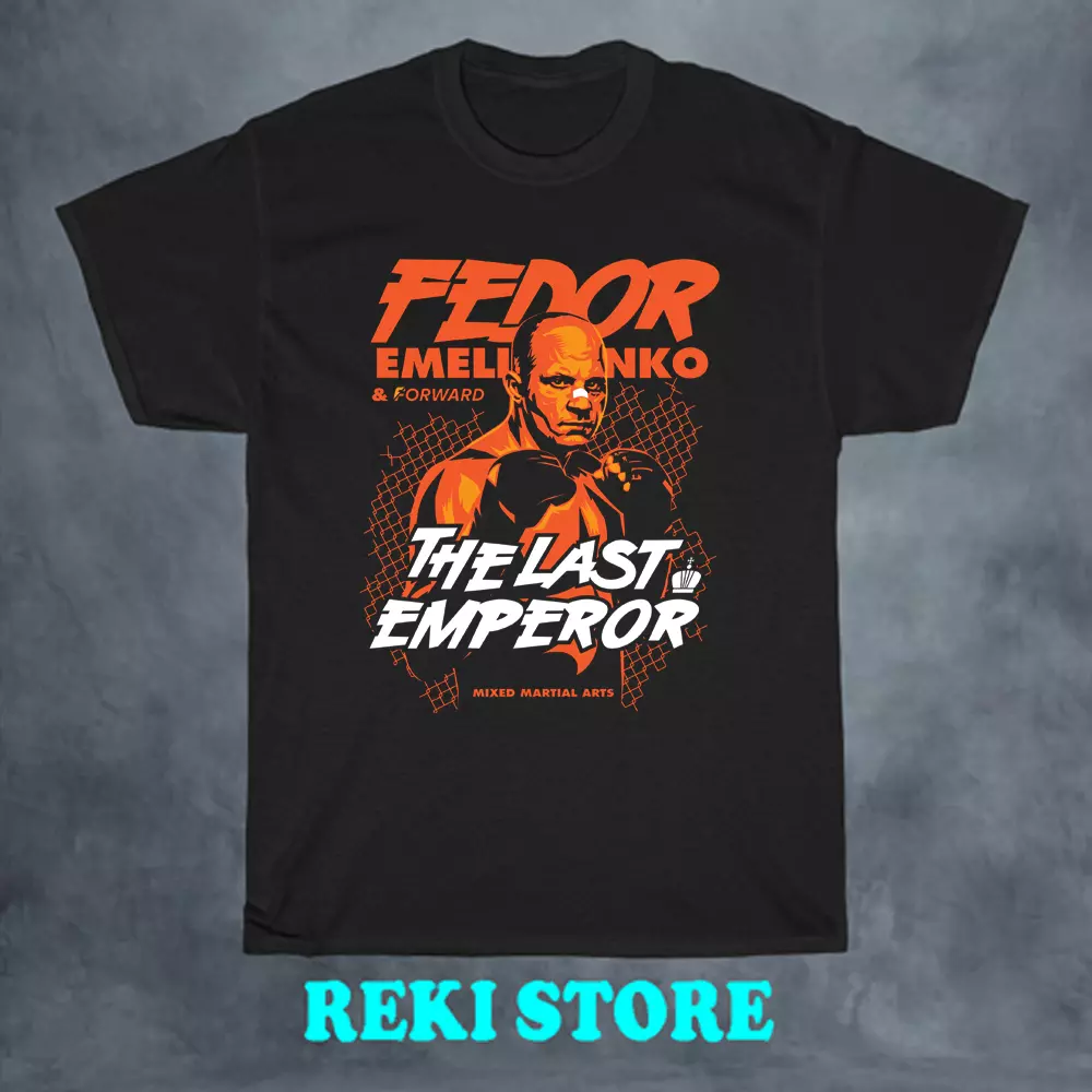 Fedor Emelianenko MMA Fighter Legend Men's Black T-Shirt - Bold and ...