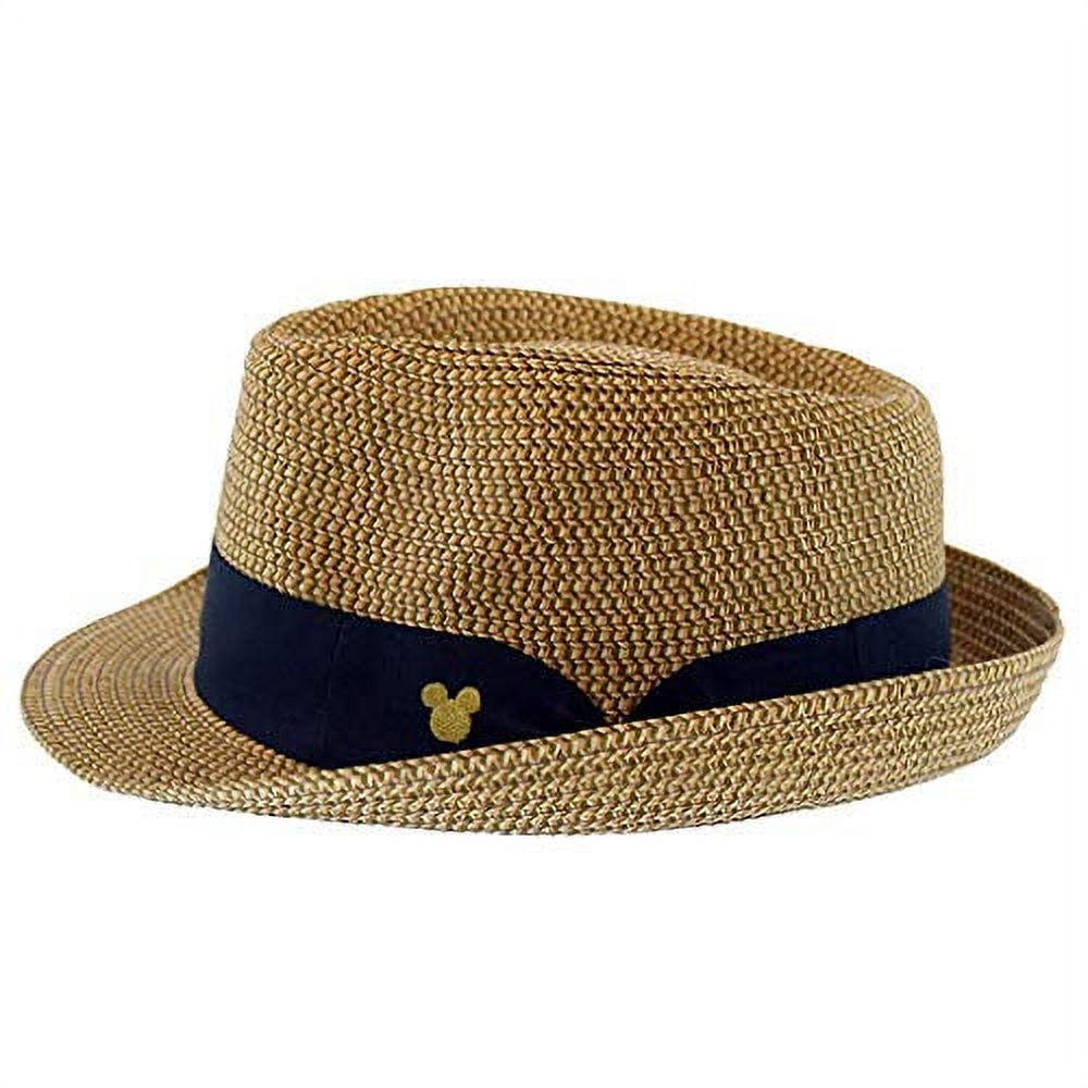 Disney Parks Fedora Mickey icon Black Band Weaved - Walmart.com