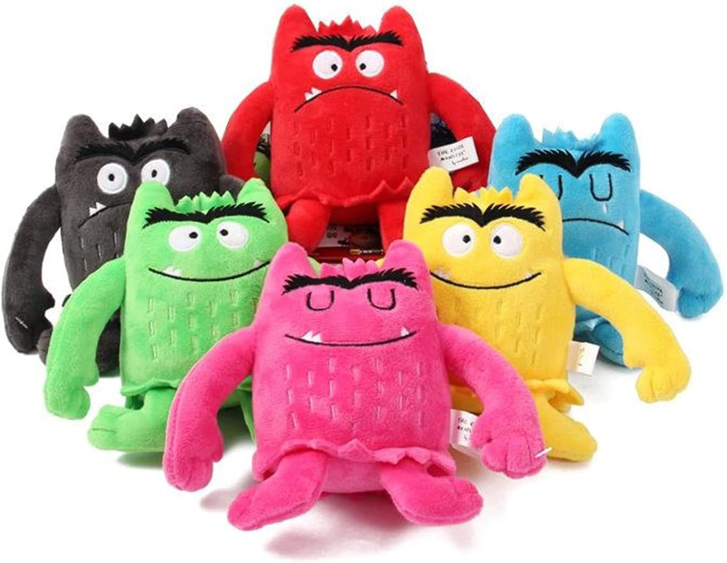Fedpow Color Monster Plush Toys, 13cm Emotional Monster Plush Figure ...