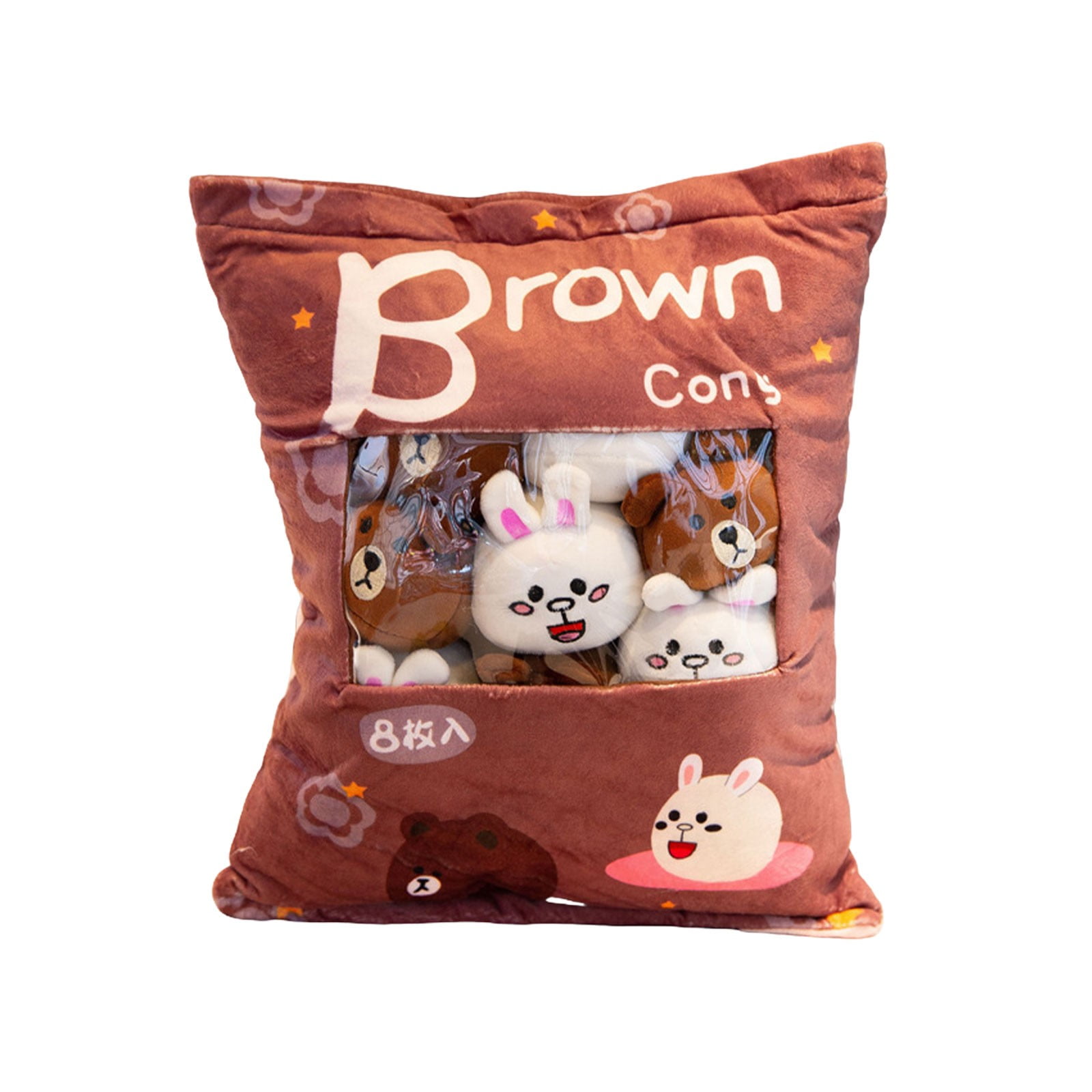 Fedpow Cute Plush Pudding Pillow:Snack Pillow Toys Bag Removable ...