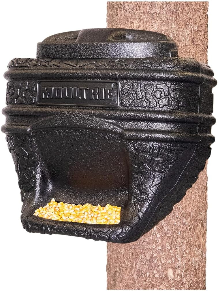 Feed Bin - Gravity-Fed 6-Gallon Feed Bin - Easy Tree/Post Mount -40 lb ...
