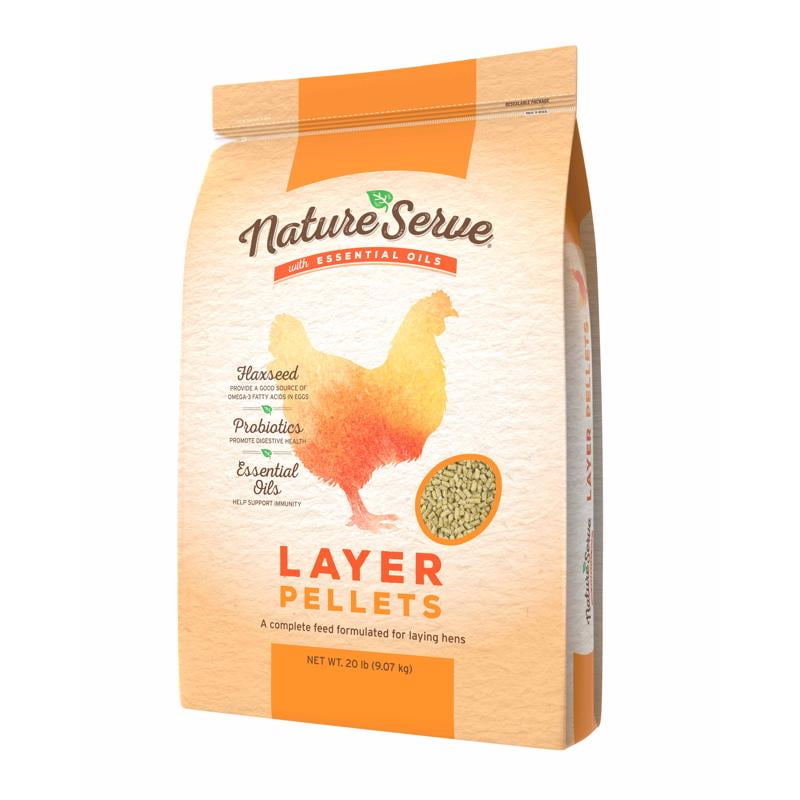NatureServe Complete Chicken Food, Poultry Layer Feed, 20lb for Hens ...