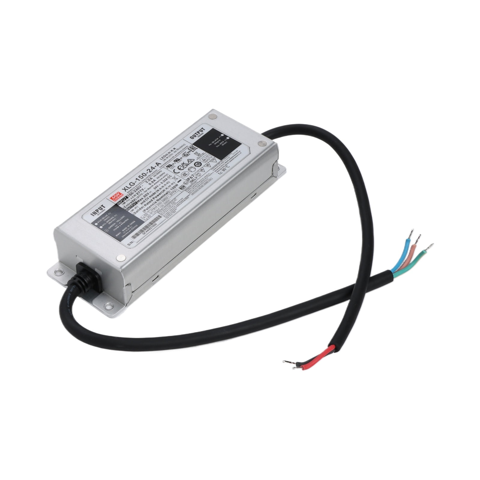 Feedannce 150W 24V 6.25A LED Driver, IP67, Constant Power, for Lighting ...