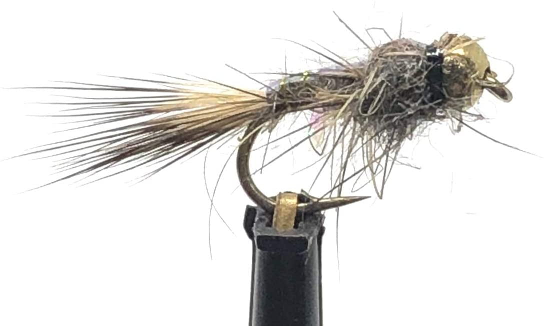 Feeder Creek Bead Head Hare's Ear Natural Flashback Nymph Fly Fishing ...