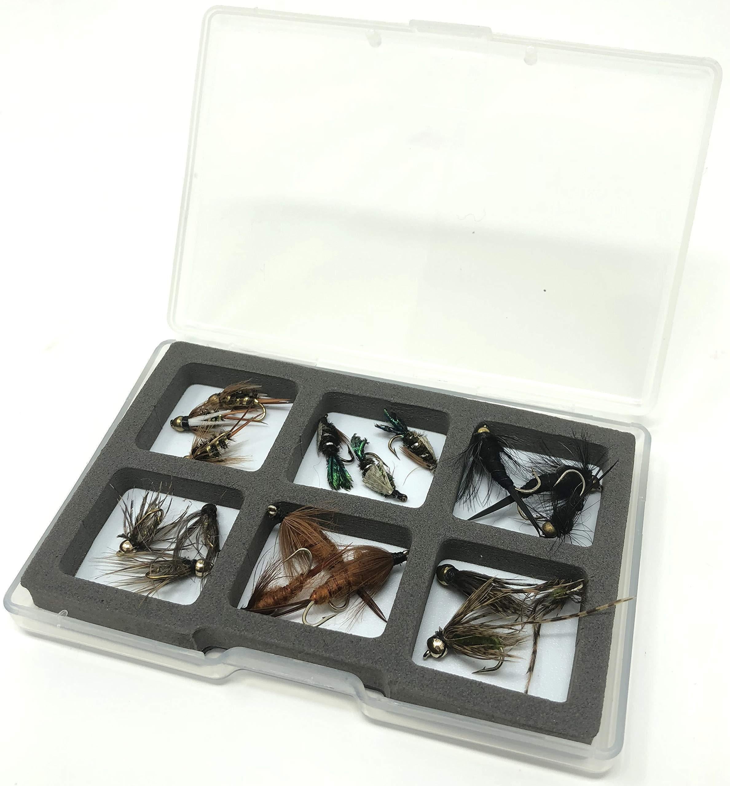 Feeder Creek Fly Fishing Assortment - 18 Flies in 6 Patterns - Nymphs ...