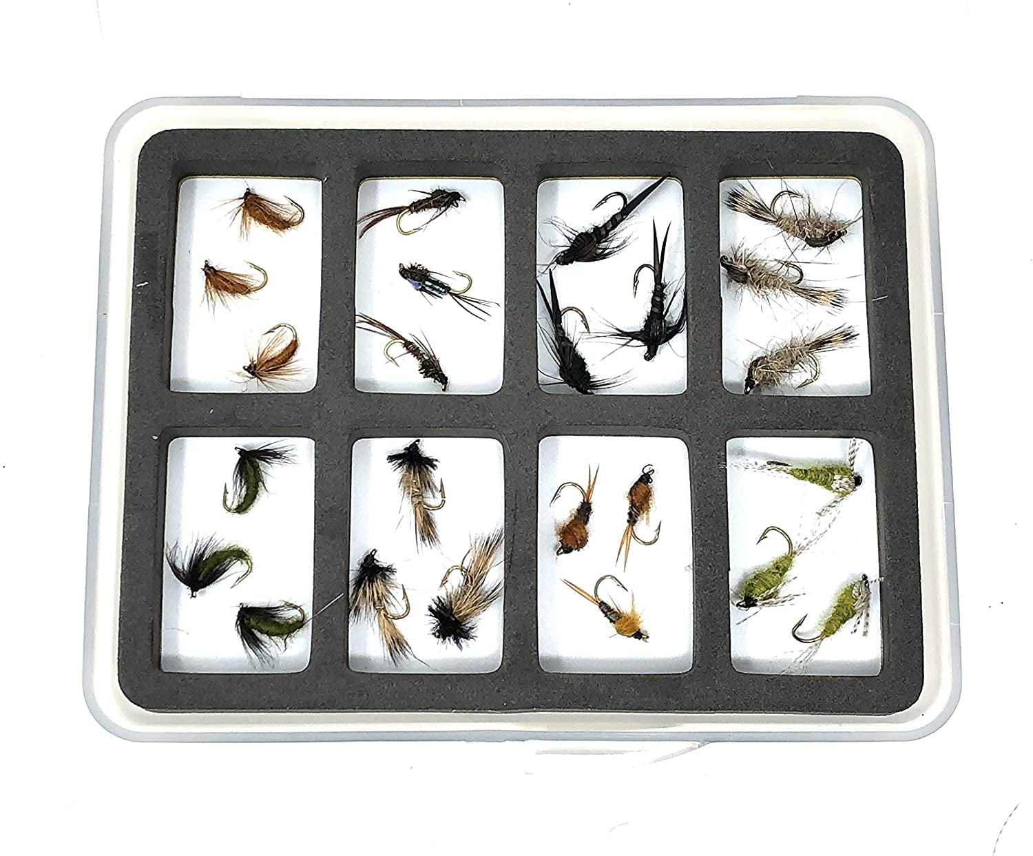 Feeder Creek Fly Fishing Assortment - 24 Flies in 8 Patterns - Nymphs ...