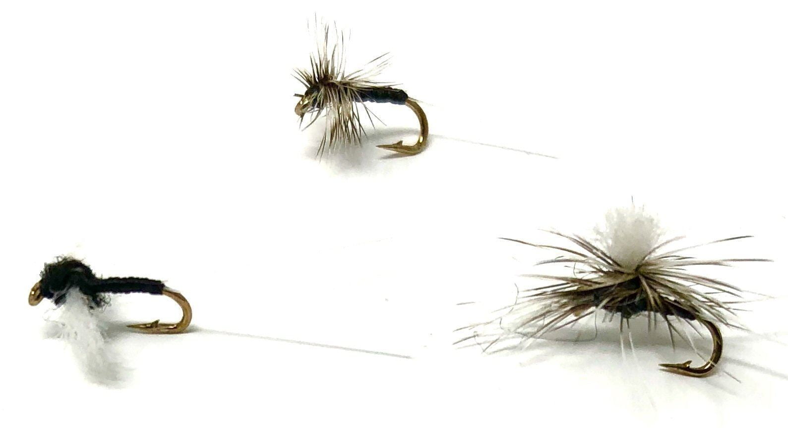 Feeder Creek Trico Streamer Fly Fishing Assortment Lures, 18 Dry Flies ...