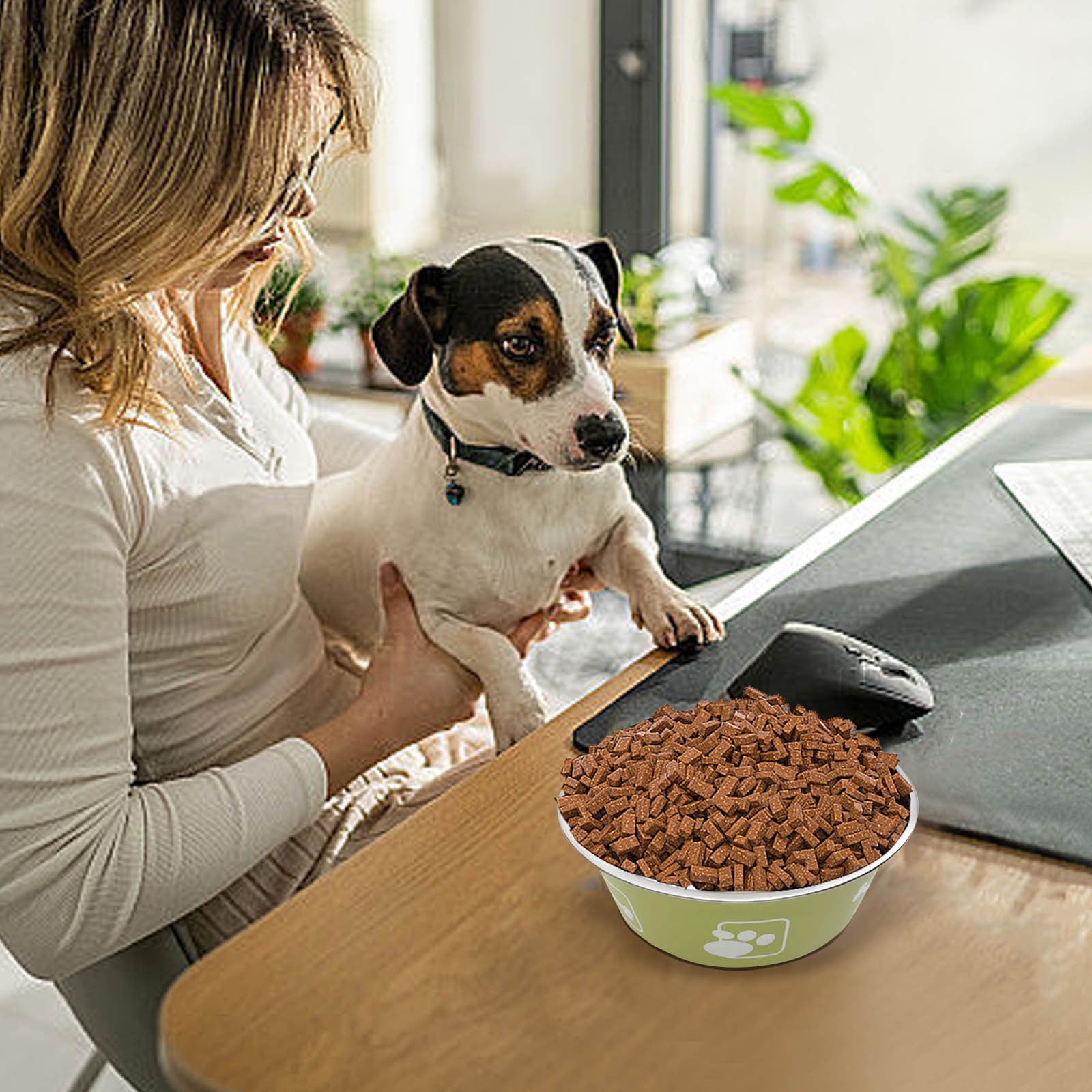 Feeder Dog Bowl- Medium Breeds, Food-Grade Stainless Steel, Heavy Duty ...
