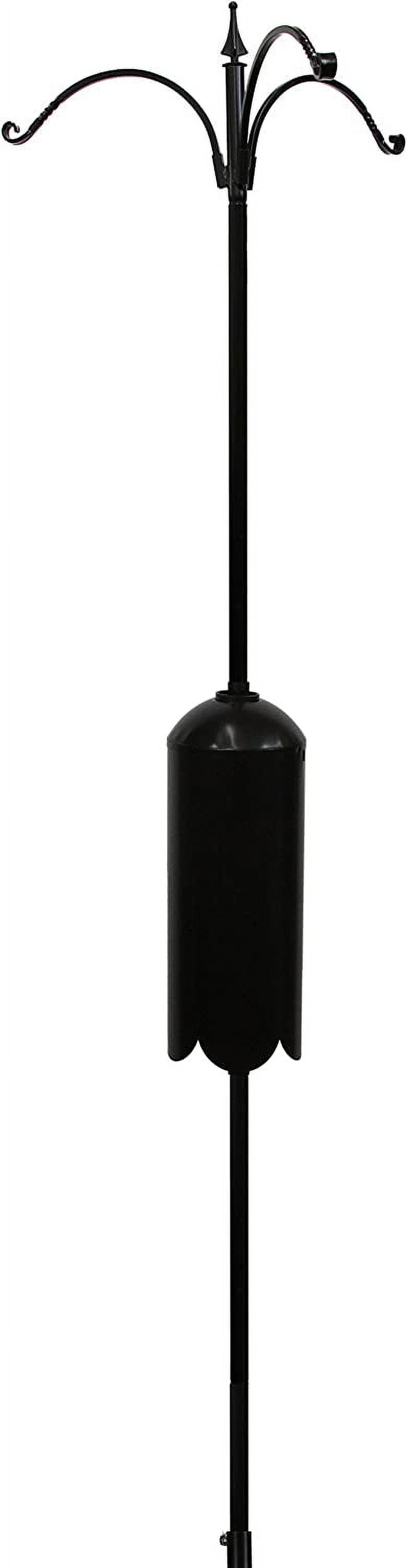 Feeder Pole Set with Squirrel Baffle Twister Ground Socket (3 Arm ...