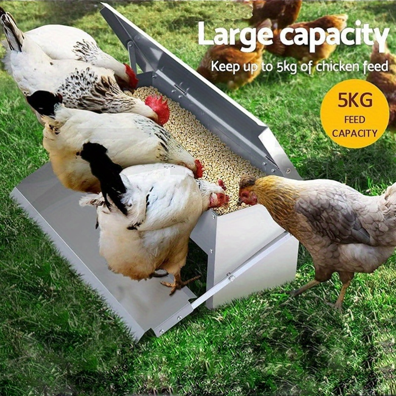Feeders Automatic Chicken Feeders- Long Acting Galvanized Poultry ...