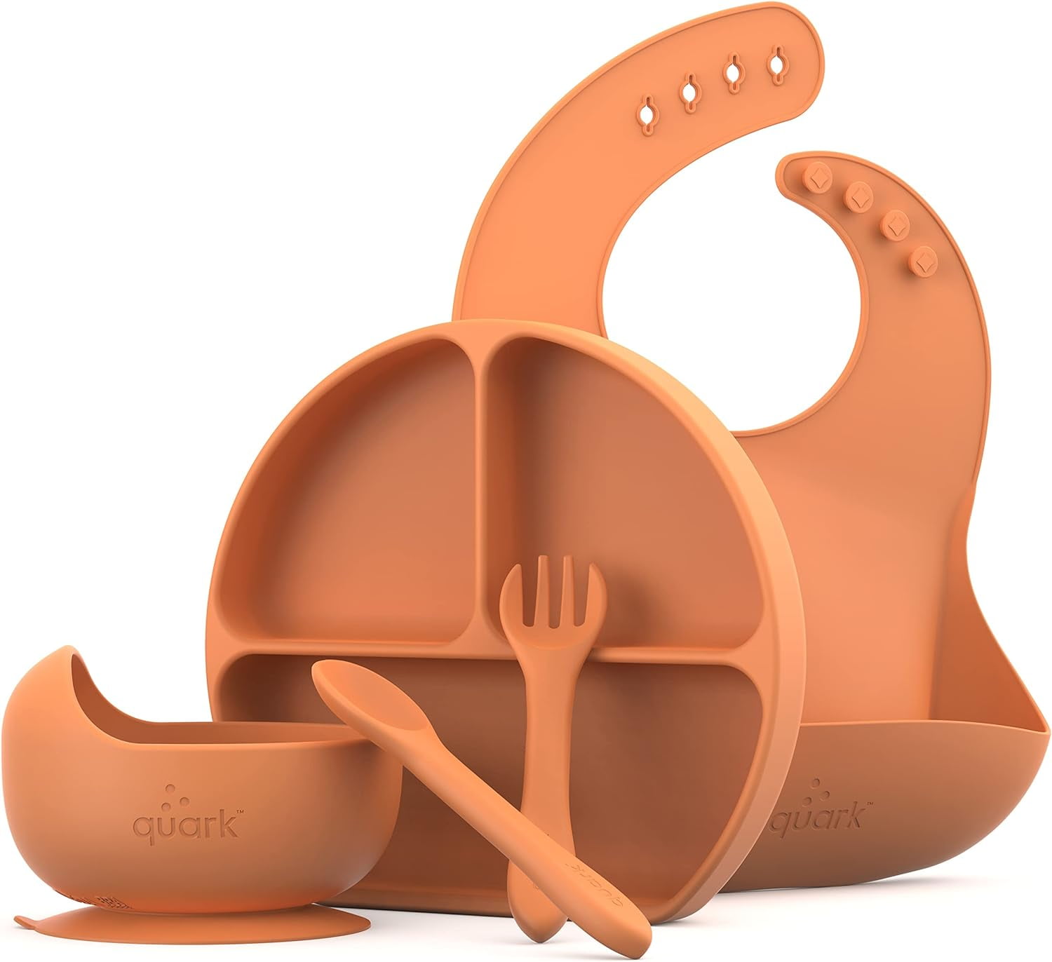 Feedi 5-Piece Silicone Baby Feeding Set - Toddler Plates and Bowls ...