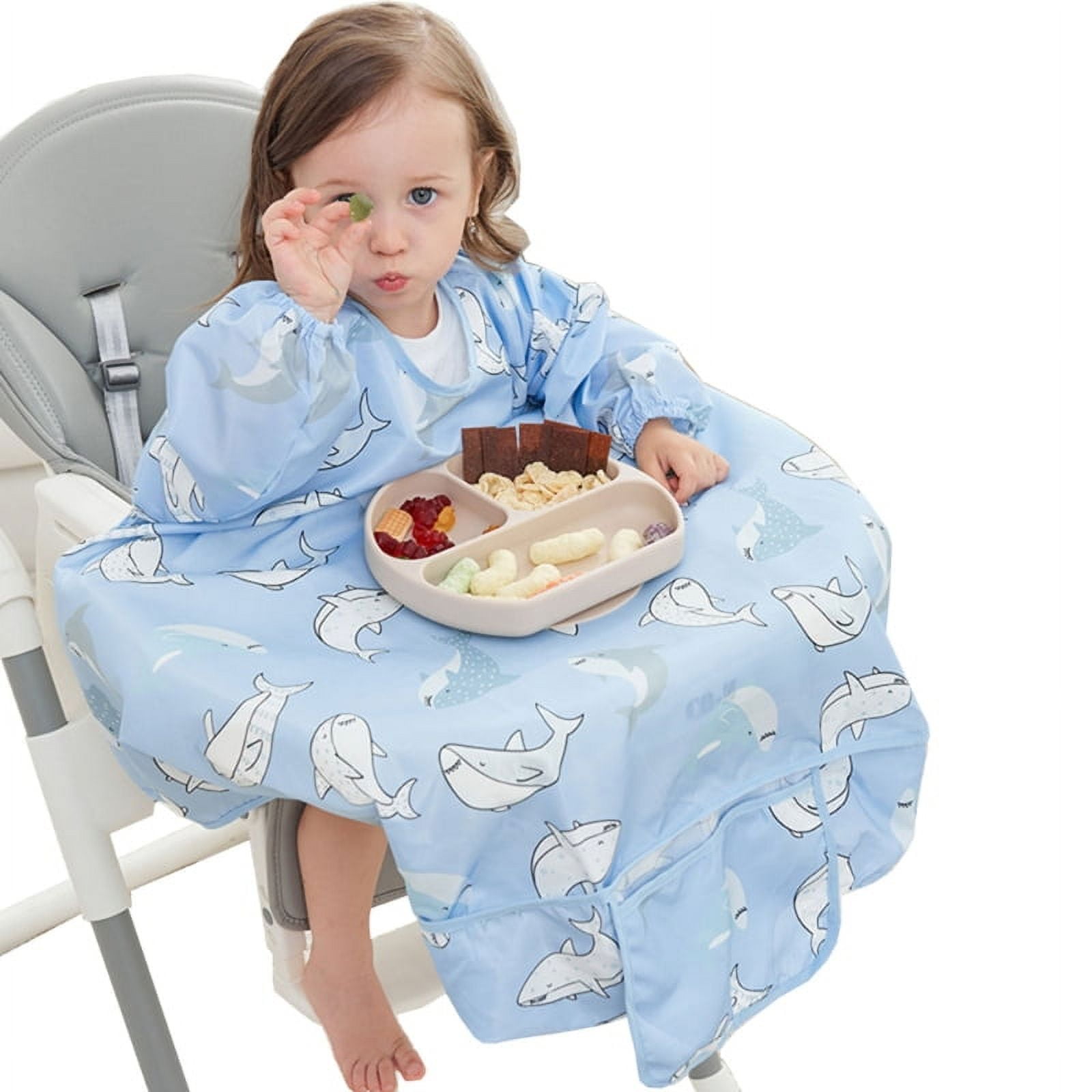 Feeding Bib for Baby Boys Girl 6M-5Y Waterproof Bib Apron Smock with ...