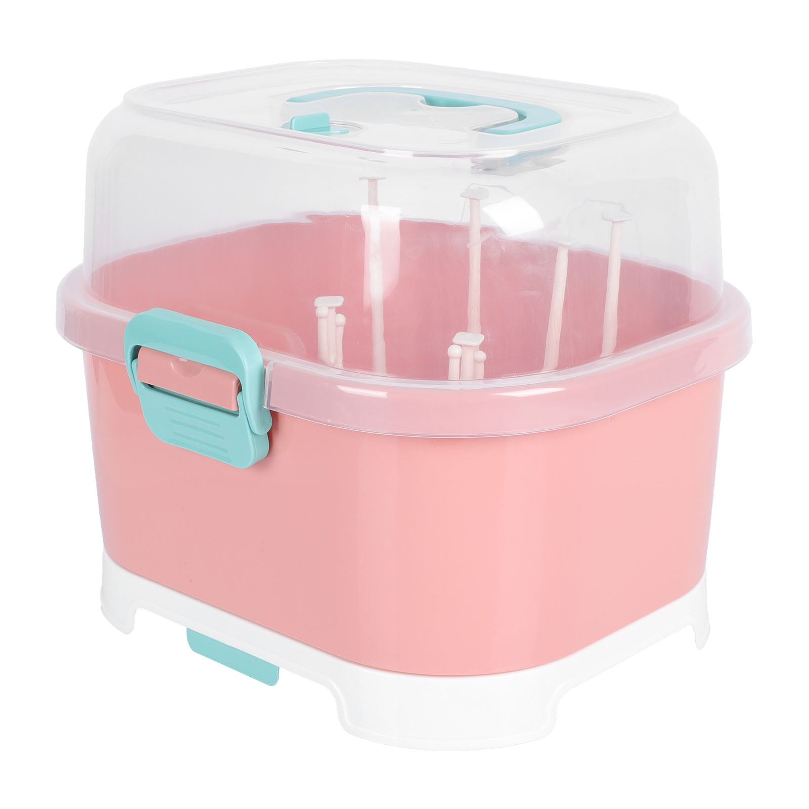 Feeding Bottle Storage Box Water Racks Baby Milk Cutlery Organizer Pink ...