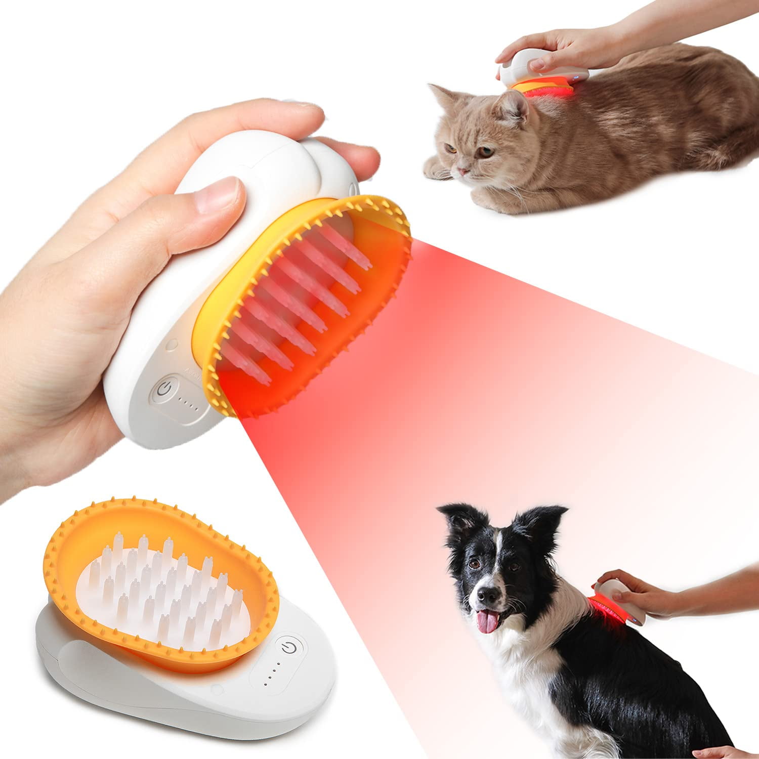 Feeding's LED Therapy Pet Brush | Cold Laser Device for Dog and Cat ...