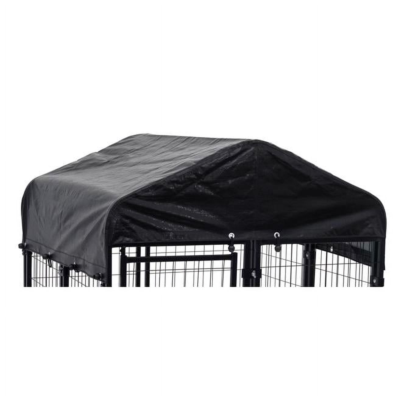 Uptown 4x8 ft. Outdoor Kennel Cover Tarp with Winter Shade & Reinforced ...