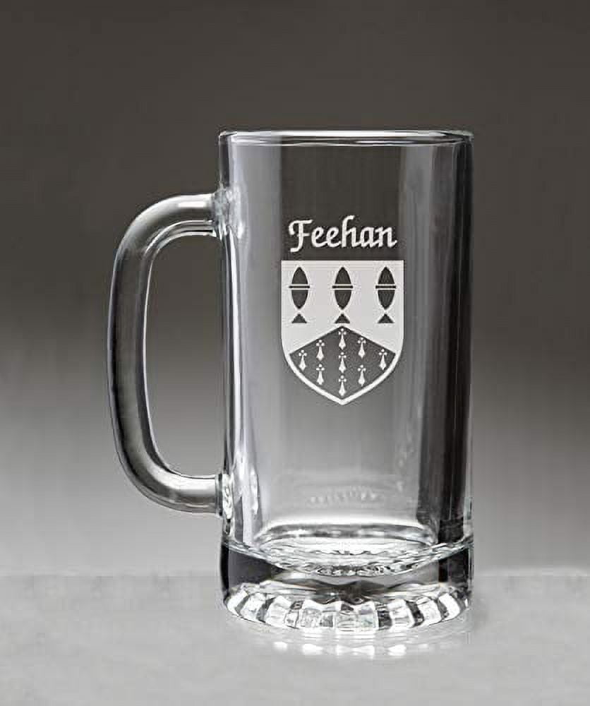 Feehan Irish Coat of Arms Glass Beer Mug (Sand Etched) - Walmart.com