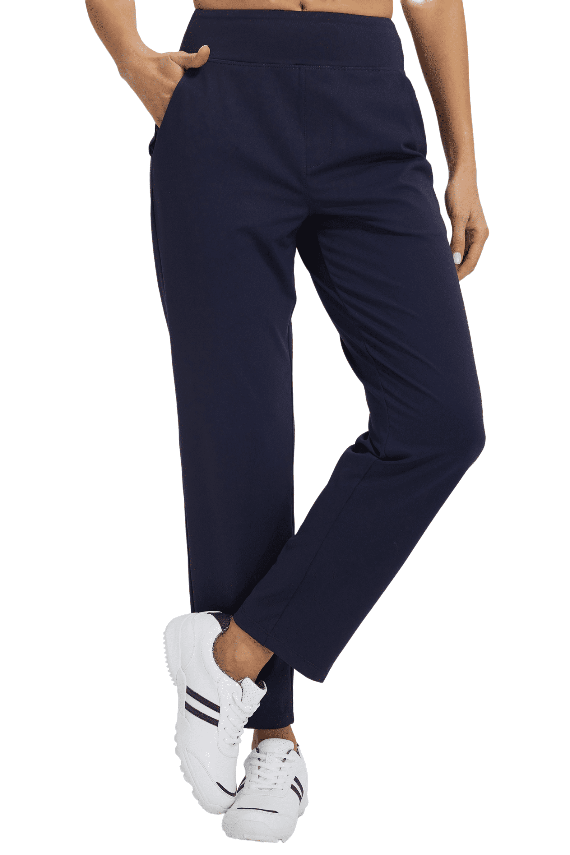 YAPPO Women's Golf Pants, High Waisted Stretch Casual Travel Pants, 7/8 ...