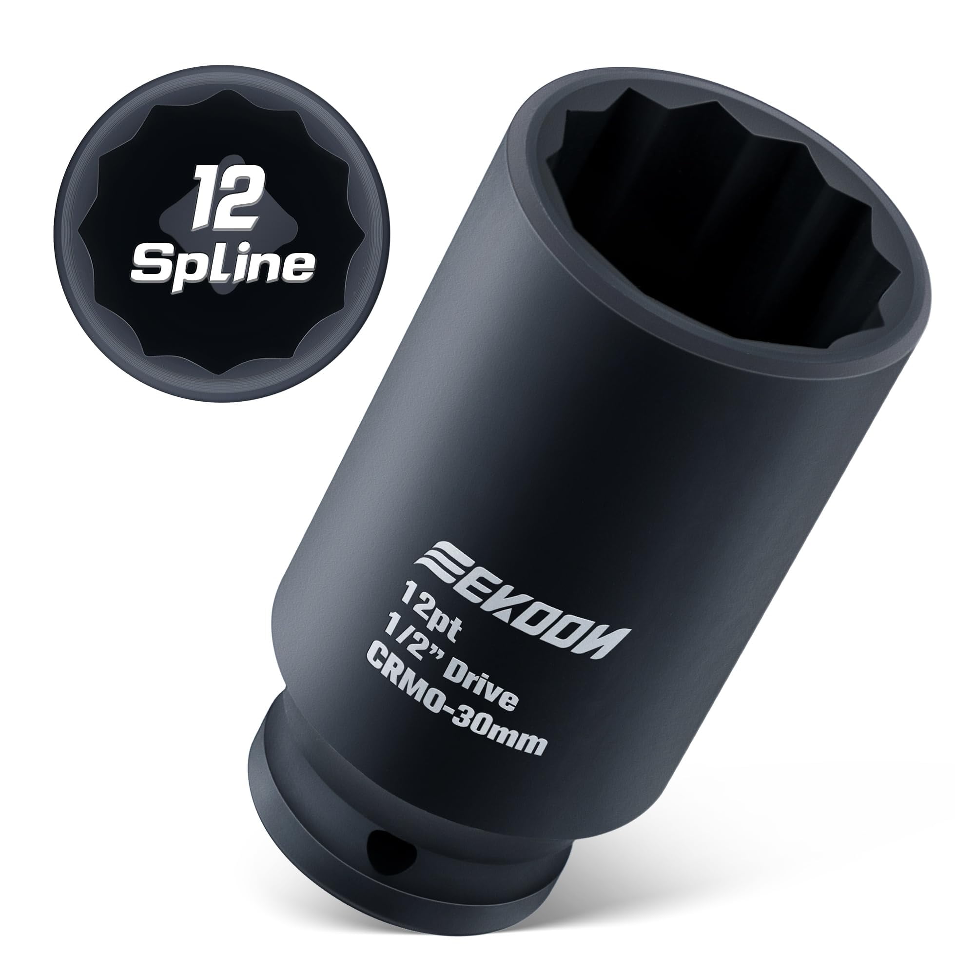 Feekoon Axle Nut Impact Socket, 30mm, 12 Point, Inch Drive, Spindle Nut ...