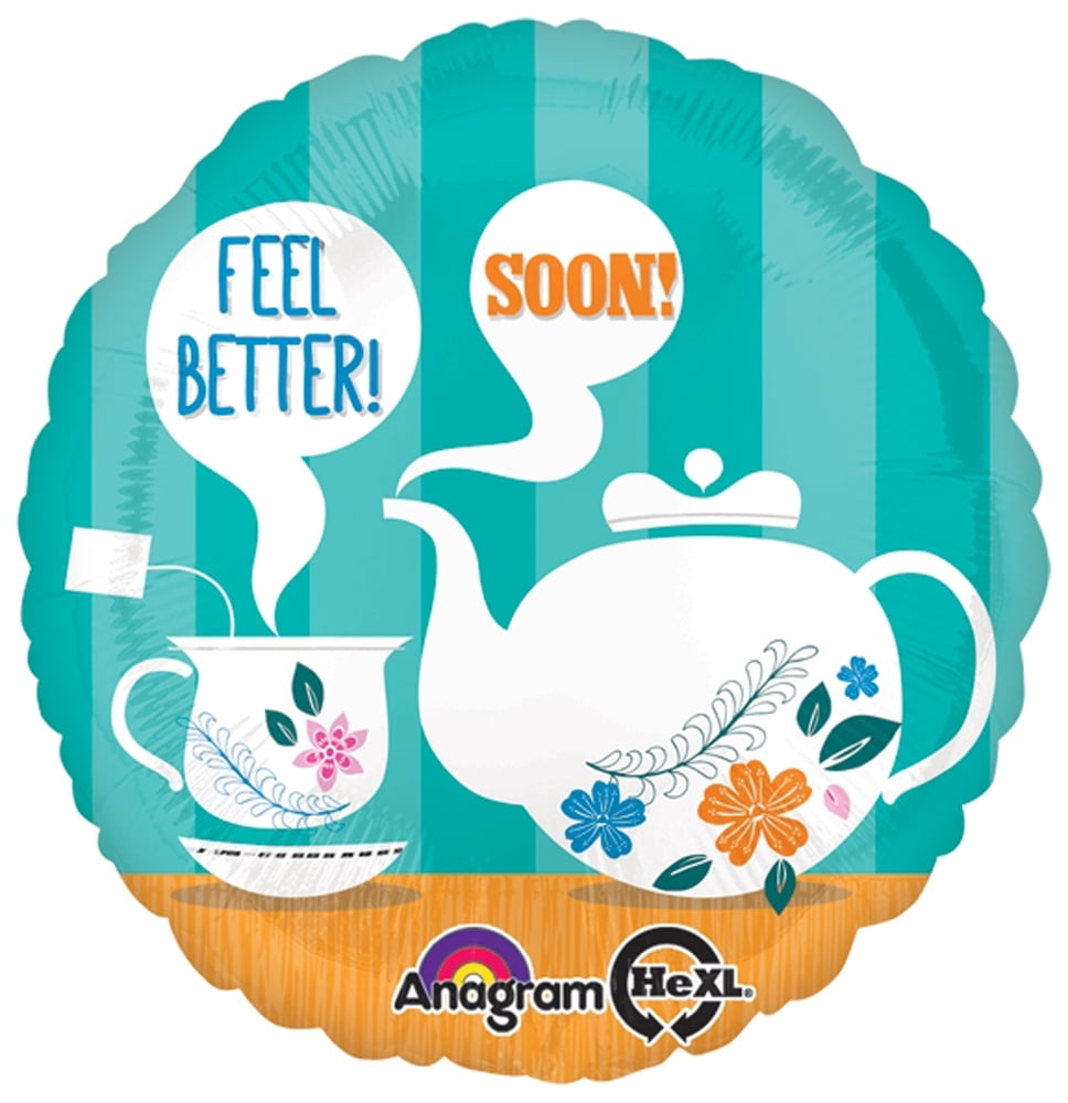 Feel Better Soon Balloon Get Well Best Wishes Balloon Mylar 18 Inch ...