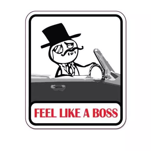 Feel Like A Boss Sticker Decal Phone Decal Water Bottle Stickers Car ...