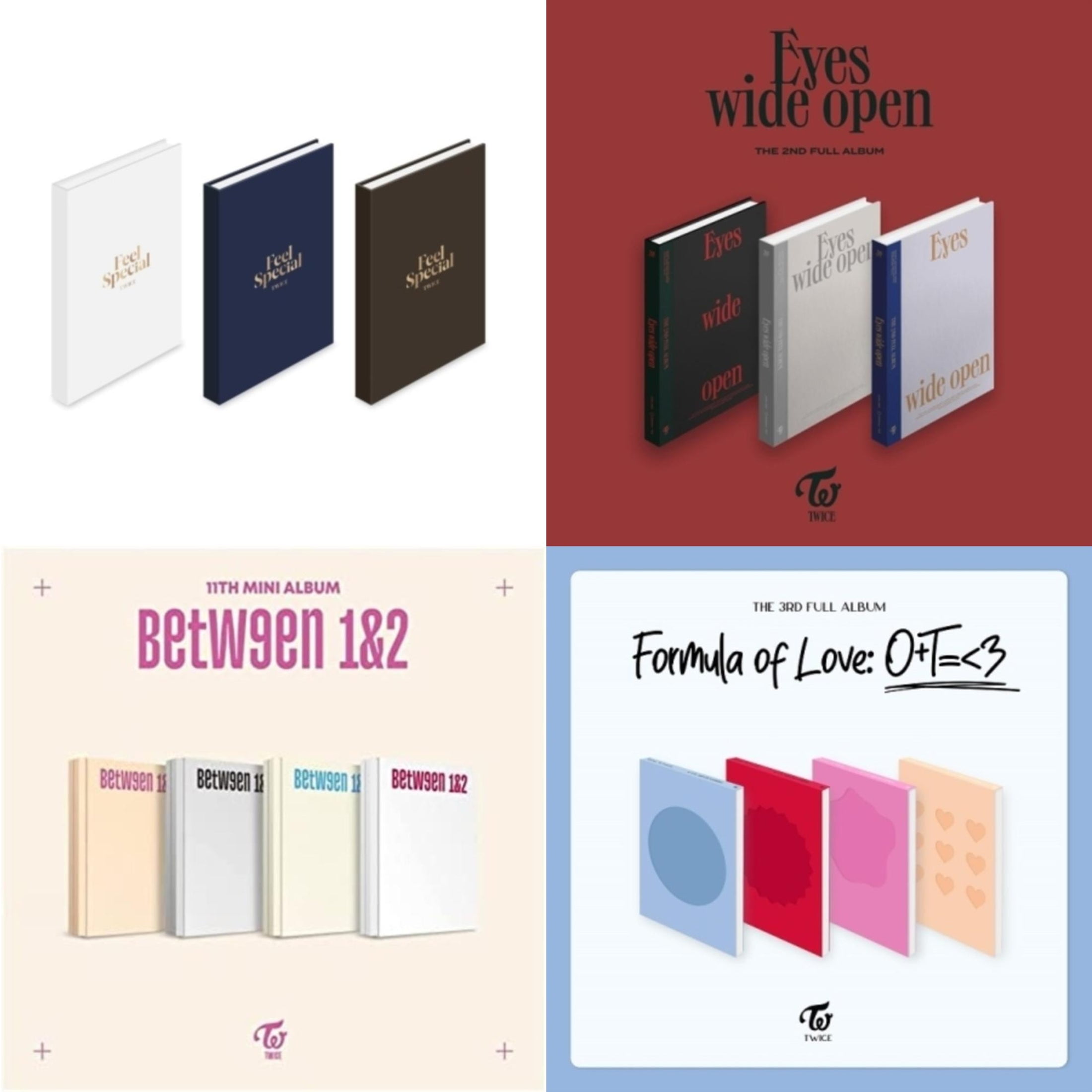 Feel Special (8Th Mini Album) & Eyes Wide Open: Vol. 2 & Between 1 & 2 & Formula Of Love: O+T=