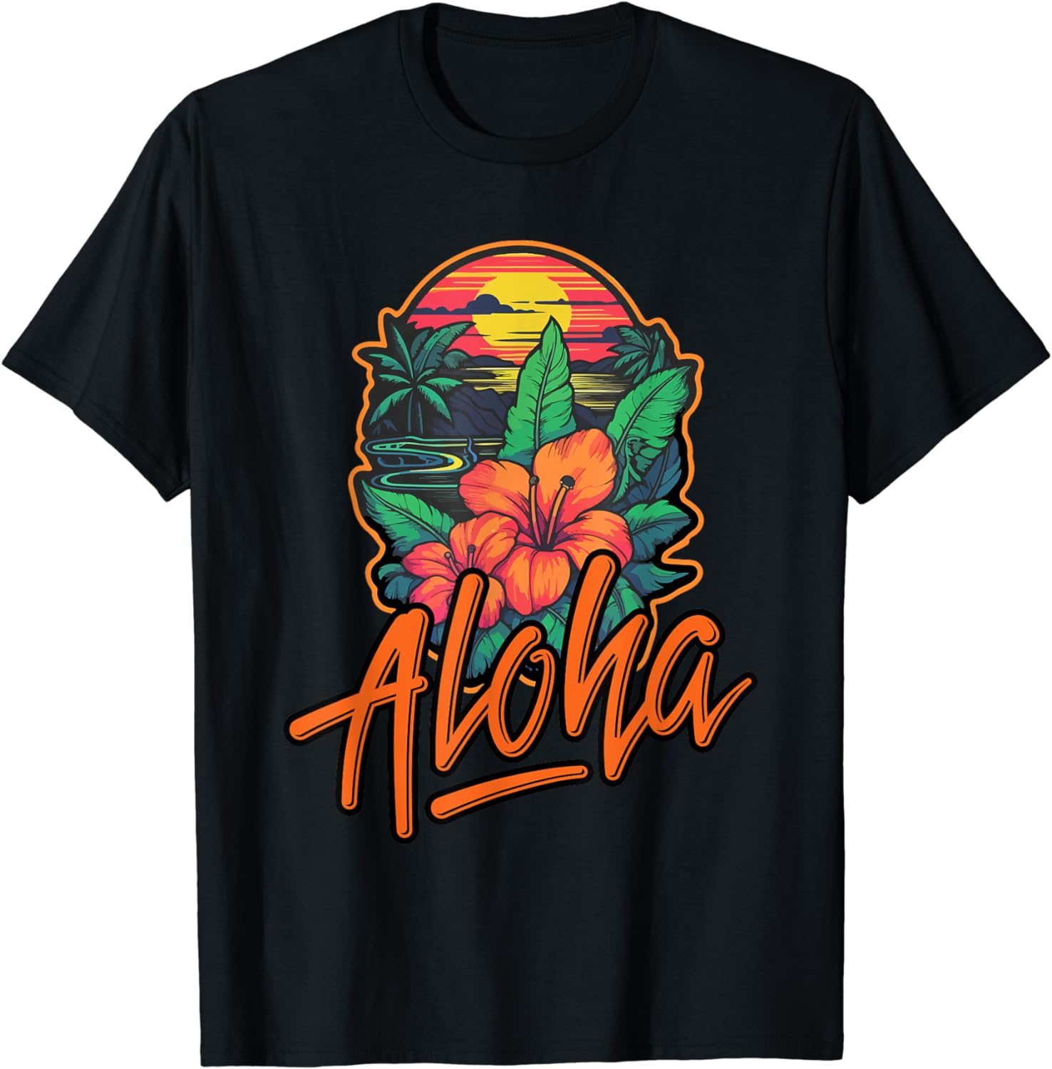 Feel the Aloha Flower Spirit! T-Shirt - Walmart.com